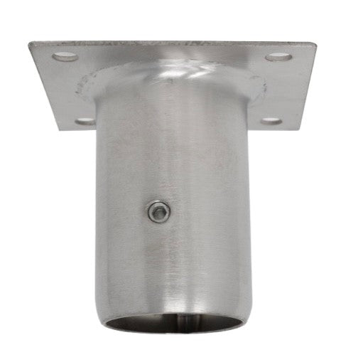 Leg Socket, Stainless Steel, for 1⅝" Round Tubing, with Welded Plate ...